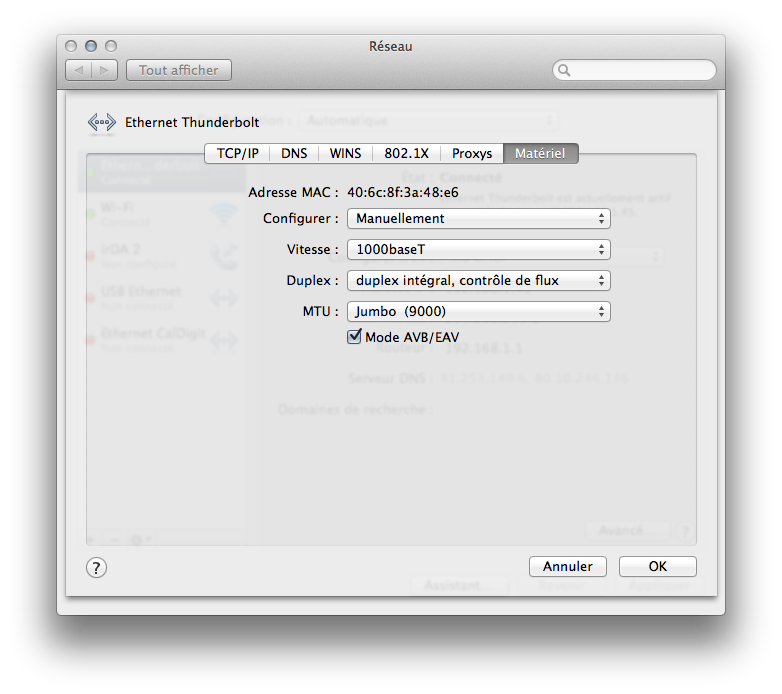 Les « jumbo frames » et Mac OS X | Le journal du lapin