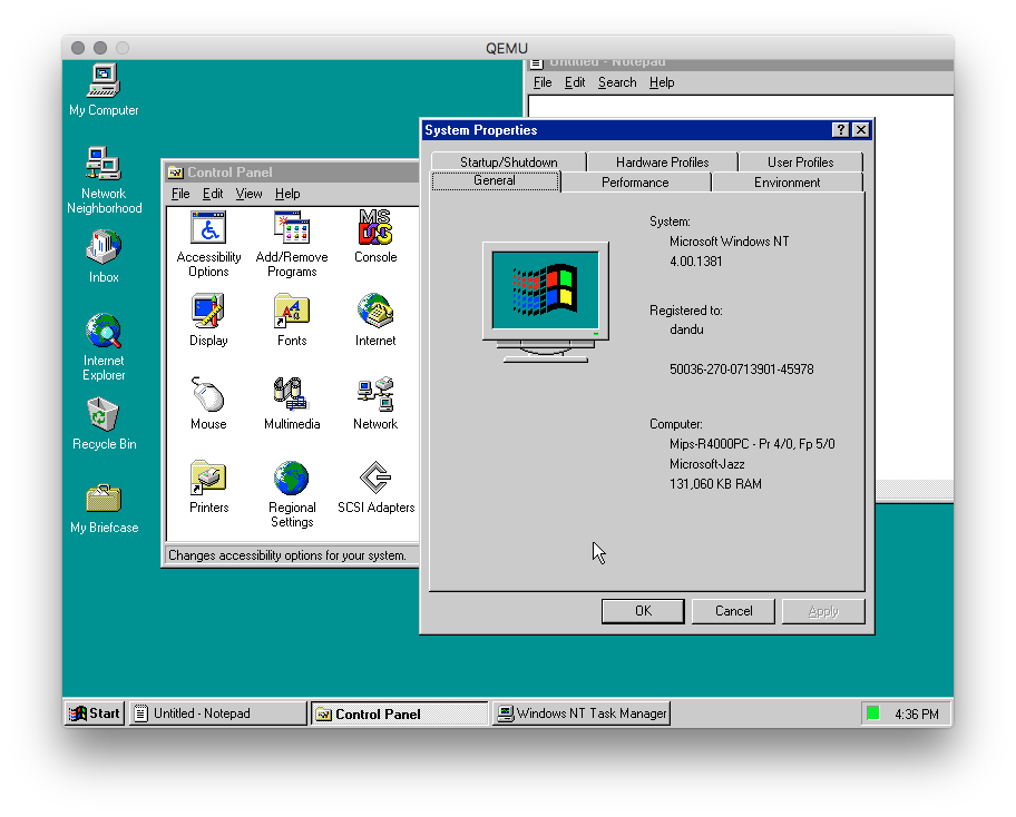Emuler Windows NT 4.0 en version MIPS - Le journal du lapin
