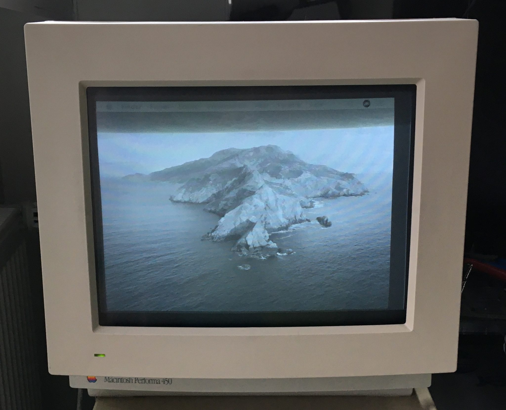 A monochrome CRT display on a modern Mac | Le journal du lapin