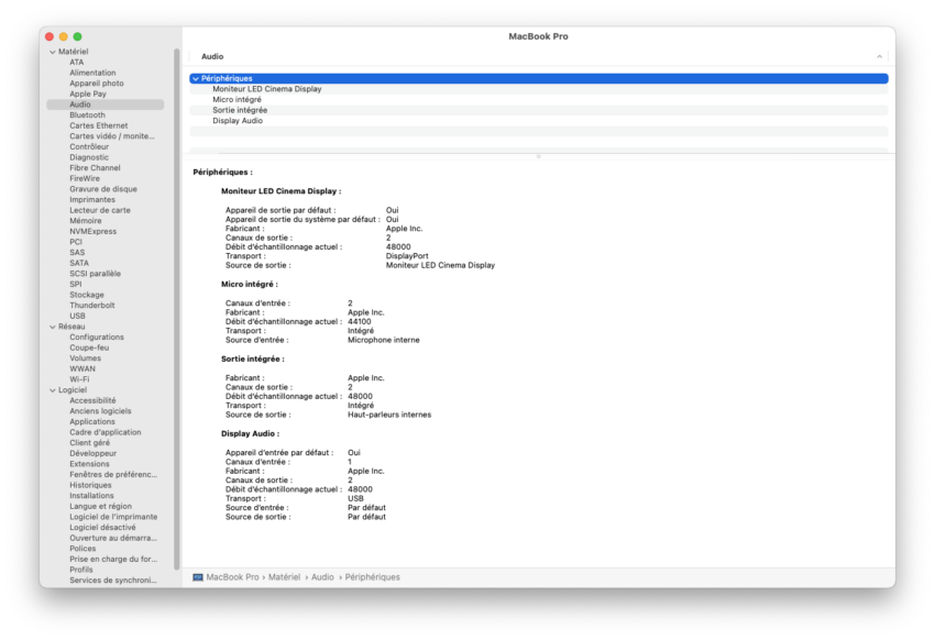 Faire fonctionner l’audio d’une iSight FireWire sous Catalina (mais pas ...