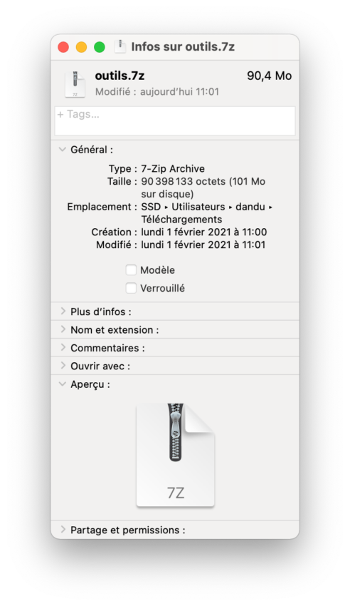 macOS supporte les fichiers 7z (depuis Catalina) - Le journal du lapin