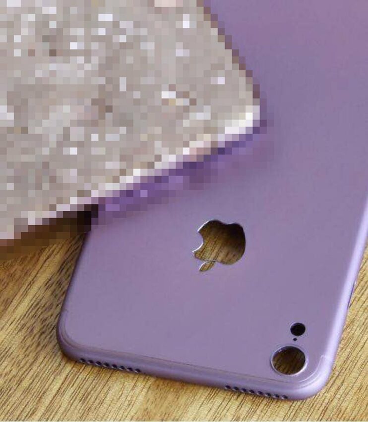 Un iPhone 7 violet et des AirPods colorés | Le journal du lapin